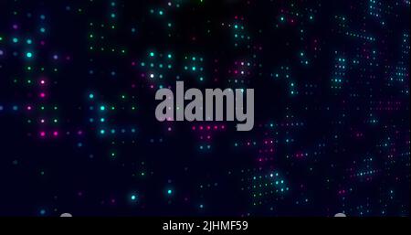 Image of colorful dots blinking on black background Stock Photo - Alamy