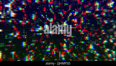 Image of colorful dots blinking on black background Stock Photo - Alamy