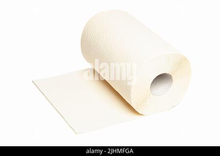 Kitchen towel bamboo roll isolated on a white background Stock Photo ...