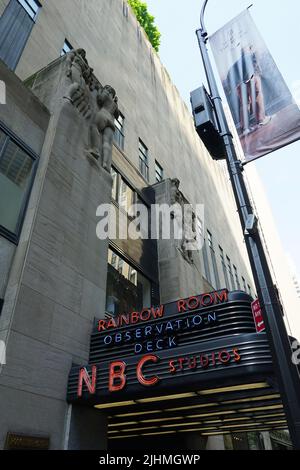 Ground-level entrance, NBC Studios, 30 Rockefeller Plaza, Rockefeller ...
