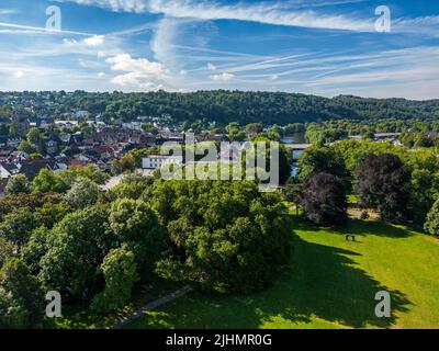Essen-Werden, at Brehminsel, in the Ruhr, large city park in the south ...