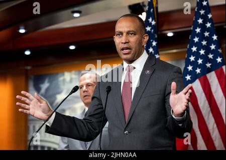 U.S. Representative Hakeem Jeffries (D-NY) speaks during a press ...