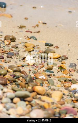 Pebble beach in Jijel city, Algeria. Summer vacation concept Stock ...