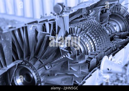 Cross section of a jet engine Stock Photo - Alamy