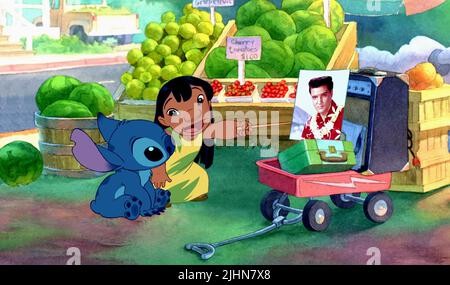 STITCH, LILO WITH ELVIS PHOTO, LILO and STITCH, 2002 Stock Photo - Alamy