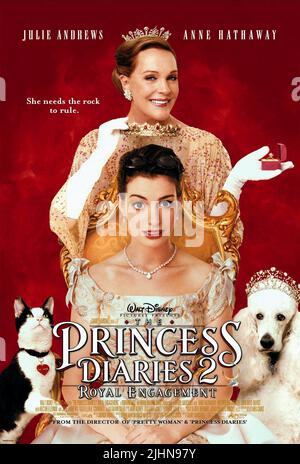 Julie Andrews & Anne Hathaway Poster Film: The Princess Diaries (2001 ...