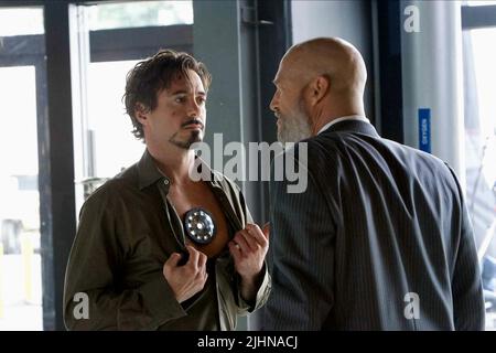 ROBERT DOWNEY JR, JEFF BRIDGES, IRON MAN, 2008 Stock Photo - Alamy