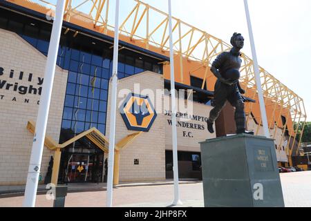 The Billy Wright statue outside stand at Molineux stadium for ...
