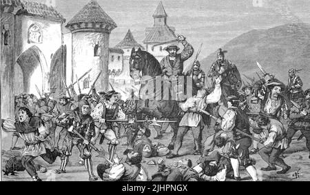 Deutscher Bauernkrieg, 1524-1526, Das Heilbronner Fähnlein rückt aus ...