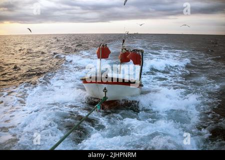 Purse seine fishing light boat Stock Photo - Alamy
