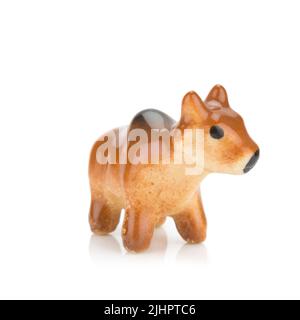 red cow. tow. model. isolated on white background Stock Photo - Alamy