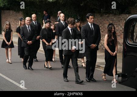 The family of Dame Deborah James, (left to right) husband Sebastien ...