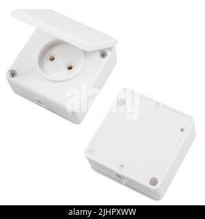 Overhead socket for 3 connectors isolated on a white background. Two ...