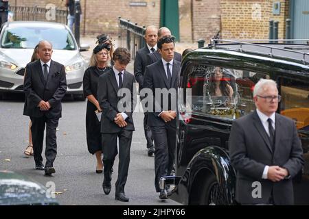 The family of Dame Deborah James, (left to right) husband Sebastien ...