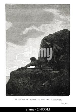 Smugglers, 19th century illustration Stock Photo - Alamy
