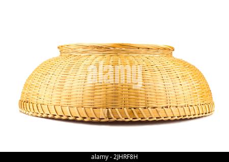 wicker baskets. inverted. isolated on white background Stock Photo - Alamy