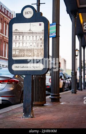 USA, Texas, Galveston, Old Galveston Square, Historic Strand District ...