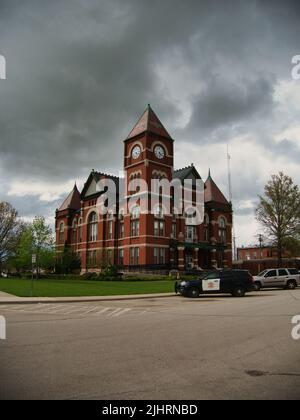 A vertical shot of Historic Miami County Kansas (KS) Courthouse in ...