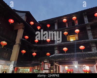 Tulou in chinese village, China Stock Photo - Alamy
