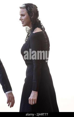 Alberto II prince of Monaco and Charlène princess of Monaco during the ...