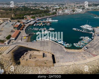 An aerial view to harbor in Paphos, Cyprus Stock Photo - Alamy