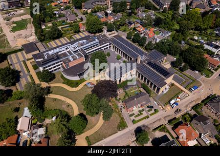 Dutch school building of Marianum gymnasium seen from above Stock Photo ...
