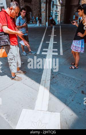 The underlying sundial was built in 1798 by Giovanni Albrici to ...