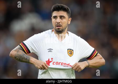 New signing Ozan Tufan of Hull City goes down during the game Stock ...