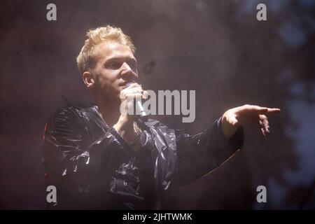Belgian Singer Mustii (Thomas Mustin) performs on the first day of the ...