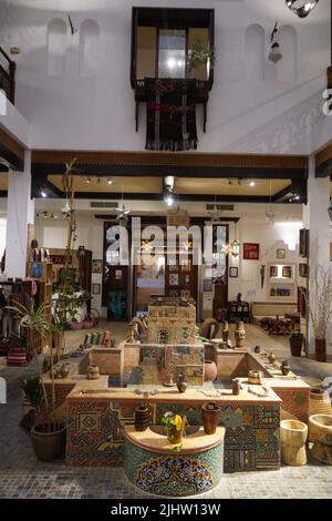 Interior of a traditional Saudi Arabian home on display in a hotel near ...