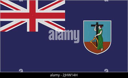 Flag of Montserrat, Fabric flag of Montserrat. Montserrat National Flag ...