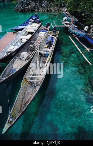 Traditional Boat in Raja Ampat Stock Photo - Alamy