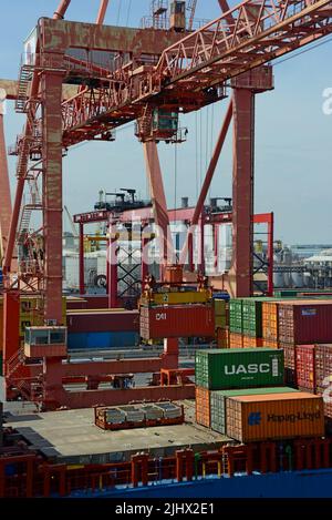6 July 2022: Shipping cargo containers Stock Photo - Alamy