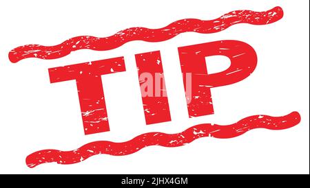TIP text written on red round stamp sign Stock Photo - Alamy