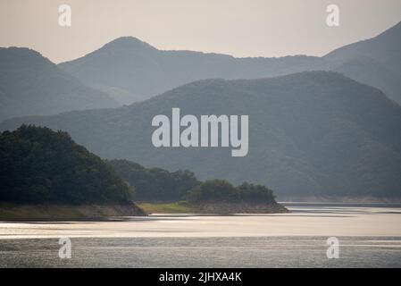 Cheongpung Lake near Jecheon city in Chungcheongbukdo province in South ...
