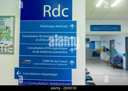 Bobigny, France, French Public Hospital, Avicenne, Hallway to ...
