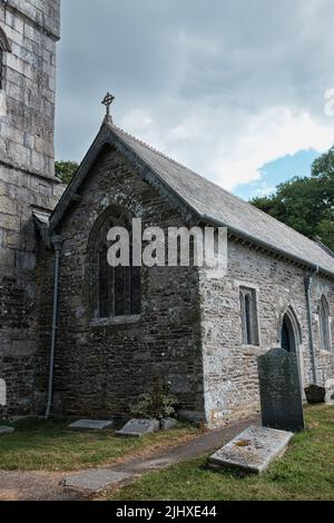Exterior of St Mawnan and St Stephen's Church, Mawnan, Cornwall Stock ...