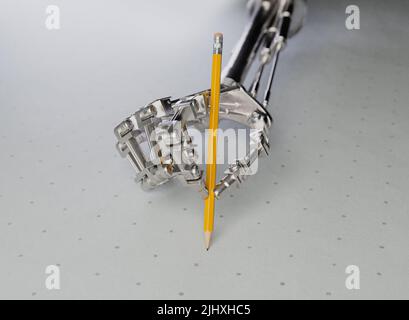 Robotic arm sketch drawing Stock Photo - Alamy