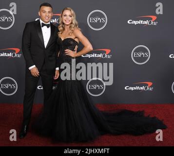Charles O'Neal III, Chari Hawkins attend the 2025 ESPY Awards at Dolby ...