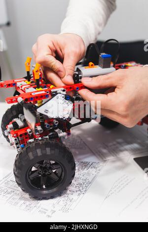 Modern mechatronics robotic construstor creation Stock Photo - Alamy