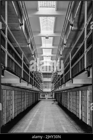 Interior view of the cell house of Alcatraz island at California Stock ...