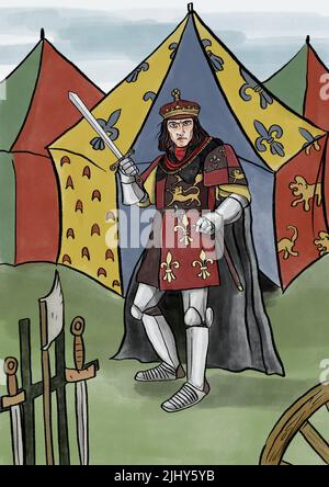 Richard the 3rd hand drawn illustration art Stock Photo - Alamy