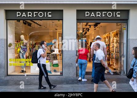 Shoppers are seen at the Portuguese women's accessories brand Parfois ...