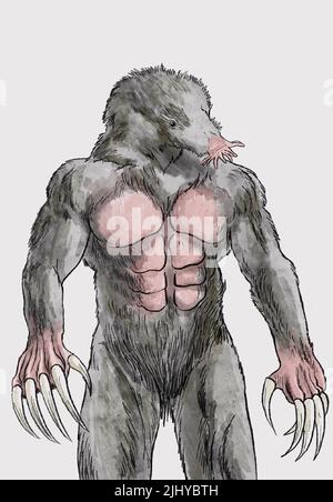 mole man illustration Stock Photo - Alamy