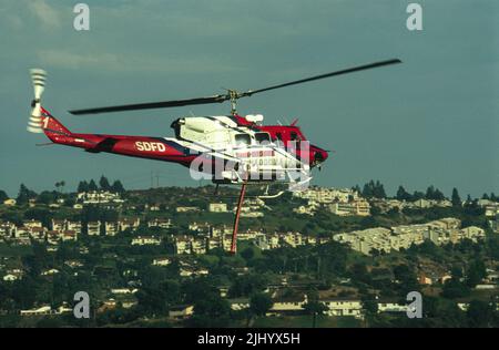 Fire Rescue Helicopter - San Diego Fire Department - CA - USA Stock ...