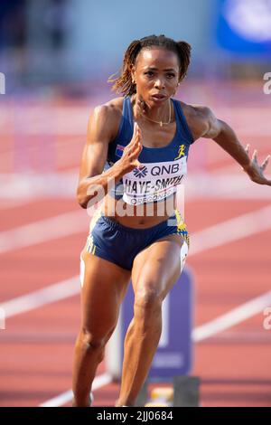 Yanique Haye-Smith (TKS) competing in the women’s 400m hurdles heats on ...