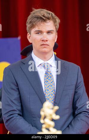 Prince Gabriel of Belgium attending National Day 2022 celebrations in ...