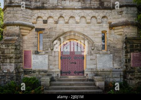 Battlefield Monument, at 77 King Street West, is part of Stoney Creek ...