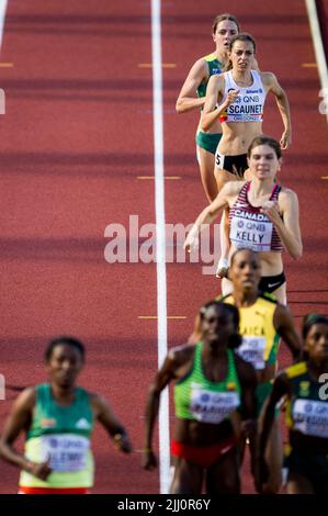 Belgian Vanessa Scaunet pictured in action during the mixed relay race ...