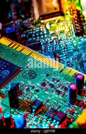 Close up of old computer parts Stock Photo - Alamy